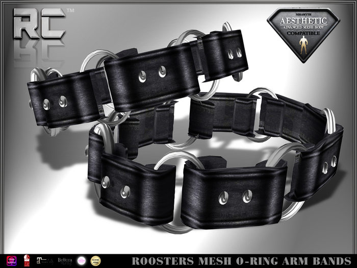 Second Life Marketplace - Roosters O Ring Arm Bands Niramyth