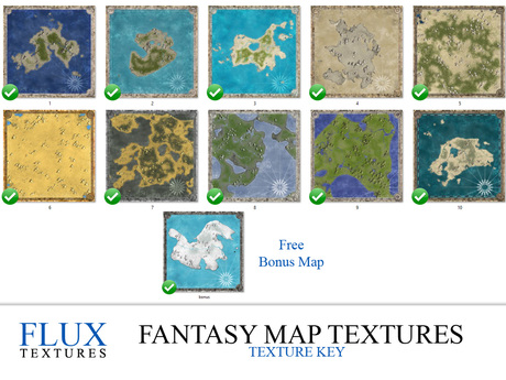Second Life Marketplace - -FLUX- Fantasy Map Textures 1024 x 1024 ...