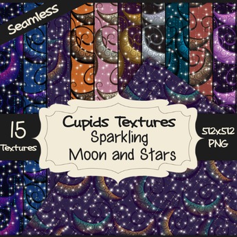 Second Life Marketplace - *Cupids Textures * 15 SPARKLING STAR AND MOON