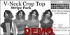 Second Life Marketplace - DEMO Nixxi Fashions - V-Neck Crop Top (30 ...