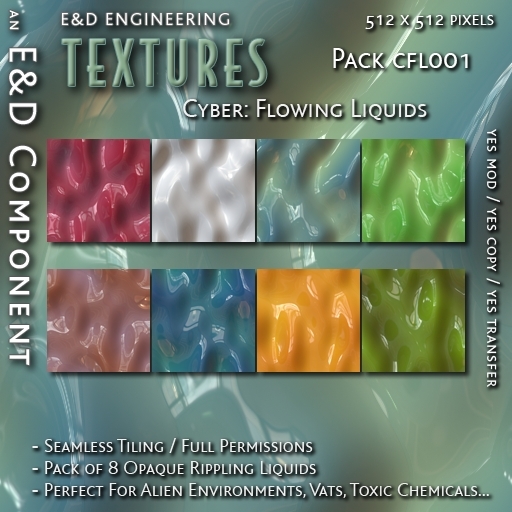 Second Life Marketplace - [CFL001] 8 512px Opaque Viscous Rippling ...