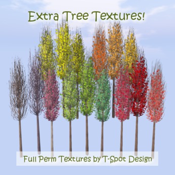 Second Life Marketplace - T-Spot Mesh - Tree Slim Trees - Texture Pack