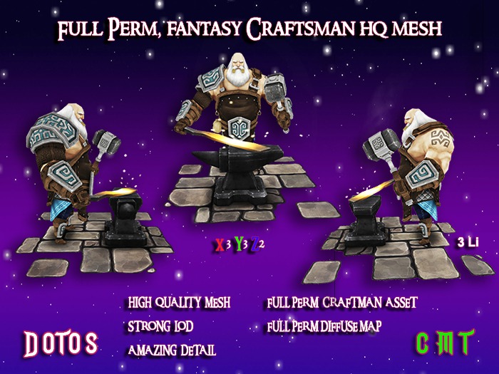 Second Life Marketplace - Full Perm Fantasy Craftsman HQ Mesh