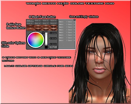 Second Life Marketplace - Bento Mesh woman head version 01,2017