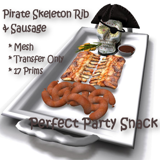 Second Life Marketplace - Pirate Skeleton Rib & Sausage .::VaVaVoom ...