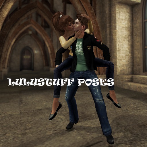 Second Life Marketplace - LULUSTUFF POSES - Piggyback Kiss