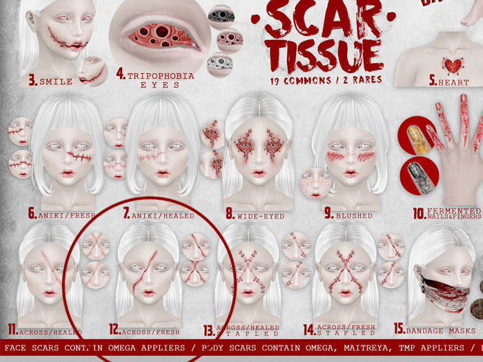 Second Life Marketplace - CUREMORE / SCAR TISSUE / Across / FRESH