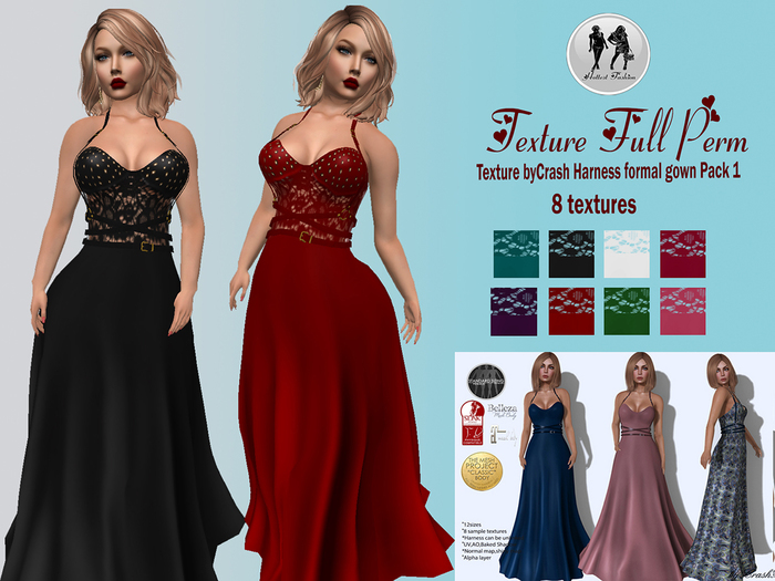 Second Life Marketplace - TEXTURE Texture byCrash Harness bra and dress ...