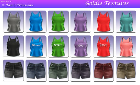Second Life Marketplace - V-Tech Boi Chest Goldie's Tank and Mini-skirt