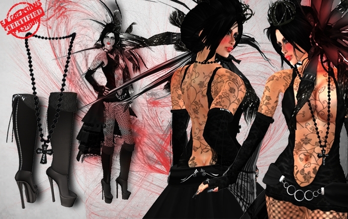 Second Life Marketplace Gothic Dress Outfit