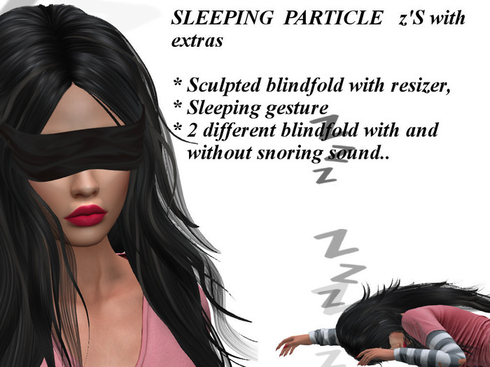 Second Life Marketplace - Sleeping z particles with blindfold