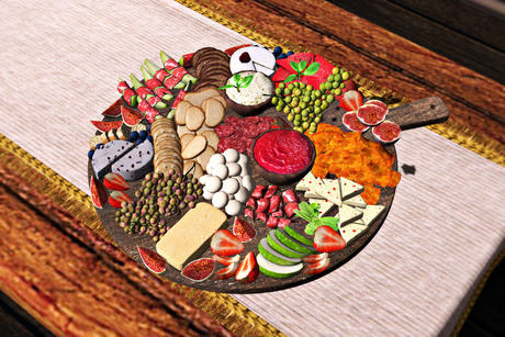 Second Life Marketplace - Aphrodite Harvest Dining cheeses & fruits ...