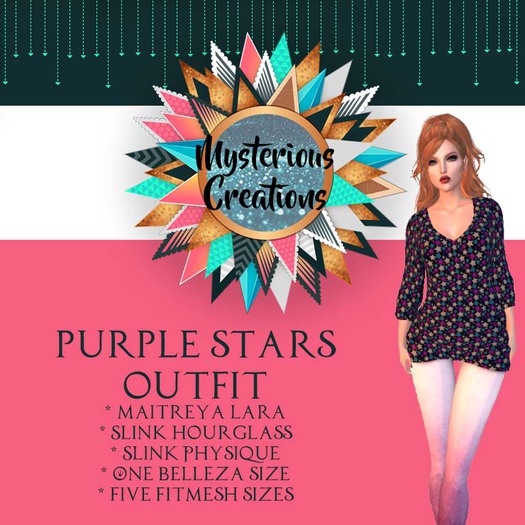 Second Life Marketplace - {MC} Purple Stars Outfit