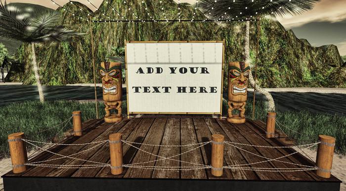 Second Life Marketplace - Aphrodite Tiki Wedding Party: Big Stage