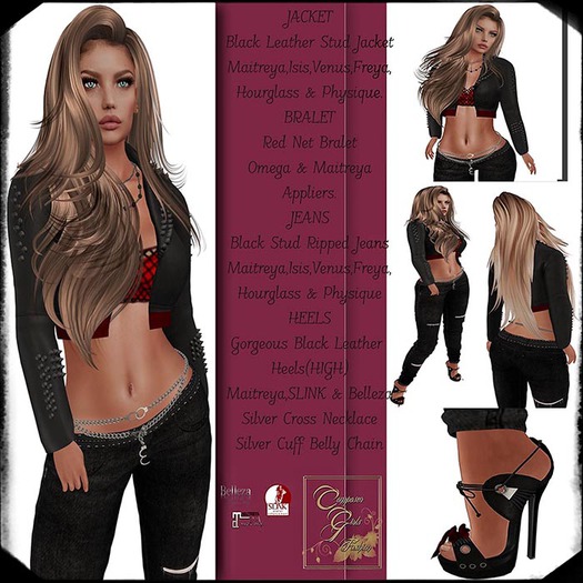 Second Life Marketplace Cgf Badgirl Jeans And Jacket Outfit