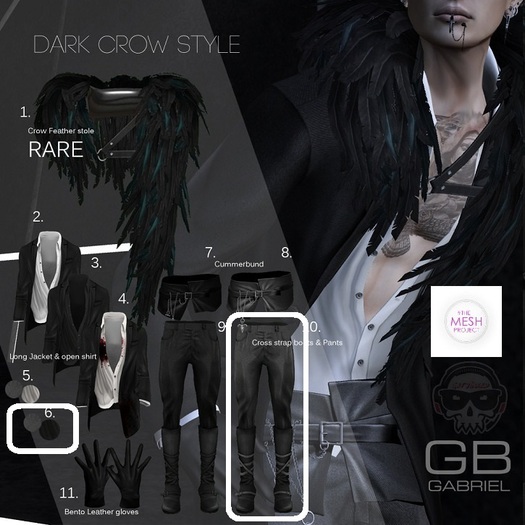 Second Life Marketplace - Dark Crow Style - Dual Pack ( TMP ) - 6+10