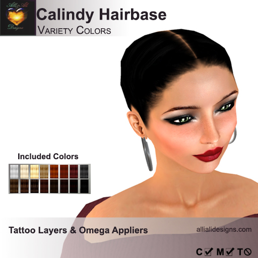 Second Life Marketplace - A&A Calindy Hairbases Variety Colors