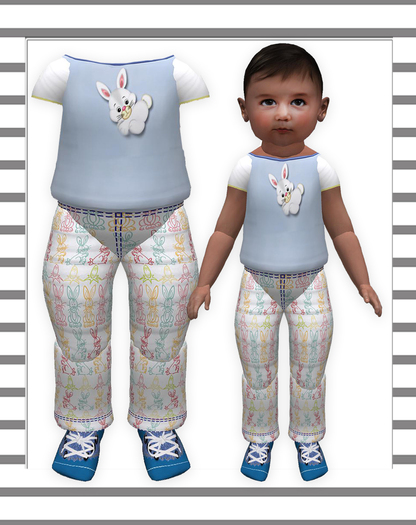 Second Life Marketplace - Pat A Kake Baby Bunny Boy Long Pants