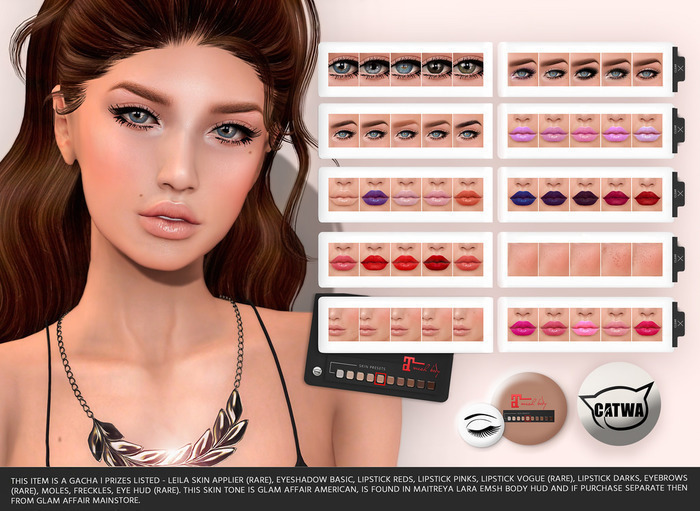 Second Life Marketplace - Pepe - Catwa Leila (American) Eyebrows RARE