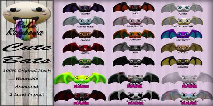 Second Life Marketplace - [PR] Cute Bats - Vamp [1]