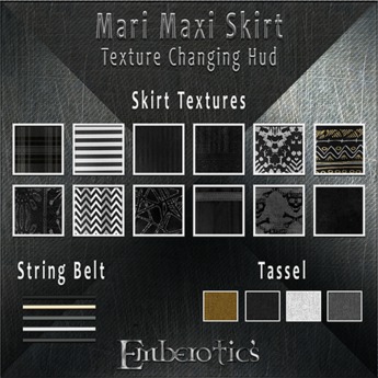 Second Life Marketplace - DEMO ~ Mari ~ Maxi Skirt and Texture Hud