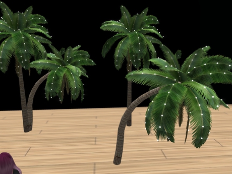 Second Life Marketplace - Lit Palm trees set of 3