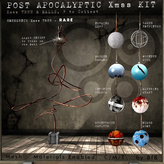 Second Life Marketplace - 8f8_Post Apocalyptic Ball - NUKED HOME
