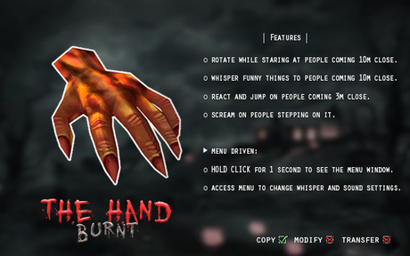 Second Life Marketplace - The Hand [burnt]