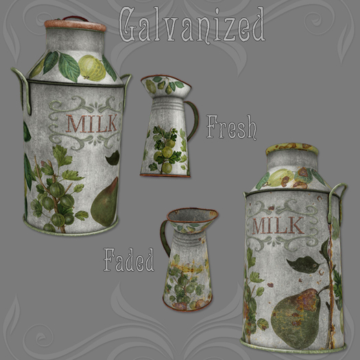 Second Life Marketplace - *pm* Olde Tyme Kitchen: Milk Containers ...