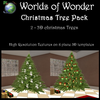Second Life Marketplace - WoW Mesh Christmas Trees Pack