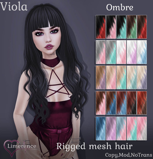 Second Life Marketplace - {Limerence} Viola hair-Ombre