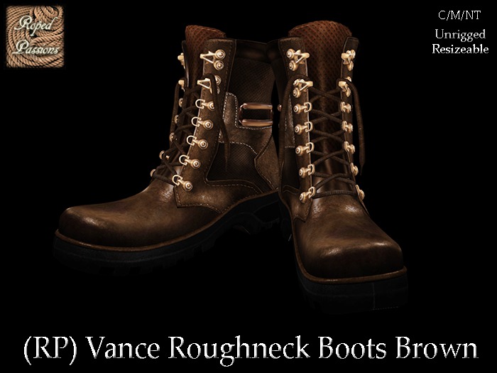 Second Life Marketplace - (RP) Vance Roughneck Boots Brown