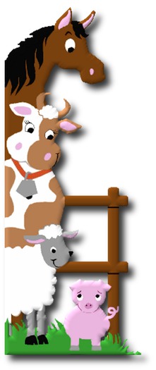 Second Life Marketplace - Kids Wall Decor - Door Hug - Farm