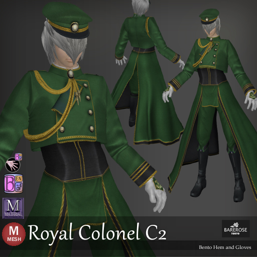 Second Life Marketplace - ::: B@R ::: Royal Colonel C2 (Bento Hem and ...