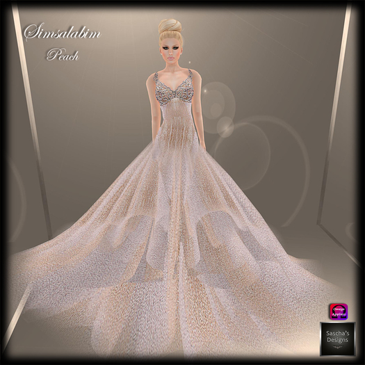 Second Life Marketplace - SAS - Simsalabim Peach Gown (Maitreya + Omega)