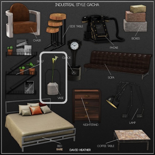 Second Life Marketplace - -David Heather-Industrial Style Vase