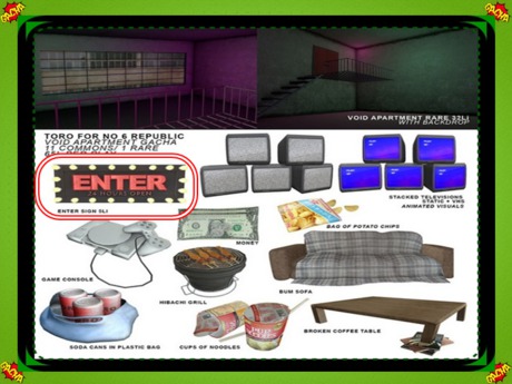 Second Life Marketplace - Toro. ENTER sign