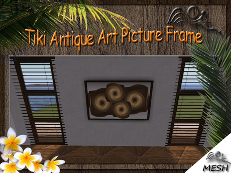 Second Life Marketplace - [SF Mesh] Antique Tiki Art Picture Frame with ...