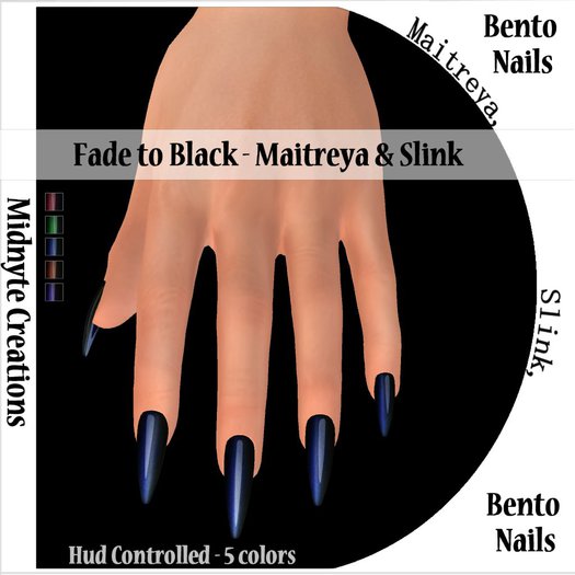 Second Life Marketplace - Fade to Black Nails Unpacker HUD