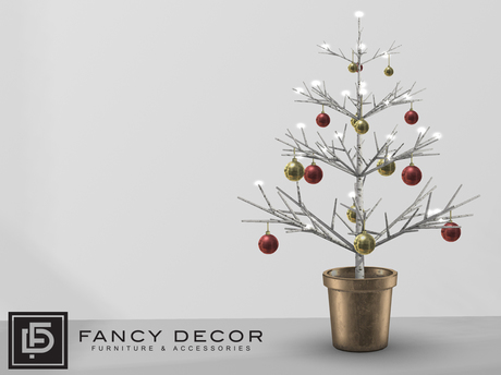 Second Life Marketplace - Fancy Decor: Twig Tree (gold)