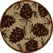 Second Life Marketplace - Rug - Pine Cones - Round (MESH)