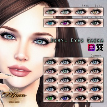 Second Life Marketplace - !Musa! Beryl Eyes Set2 RARE