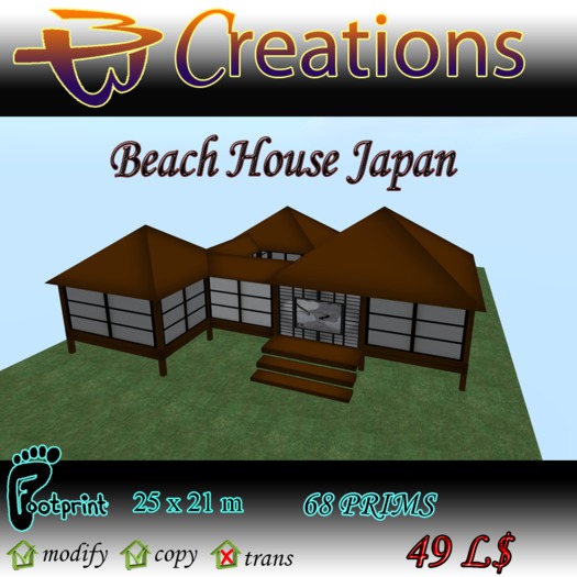 Second Life Marketplace - Japanese House - Beach Bungalow