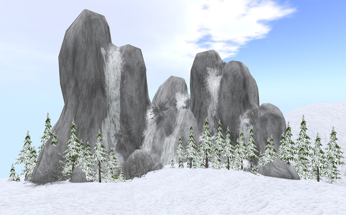 Second Life Marketplace - Corner sim Iceberg winter waterfall 50x50 ...