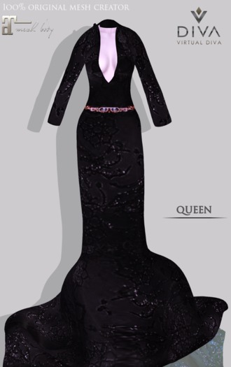 Second Life Marketplace - Queen Couture Gown Crow