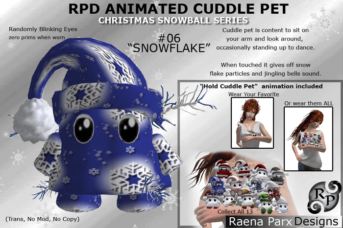 Second Life Marketplace - *RPD* Cuddle Pet - Snowball Series - "06 ...