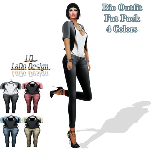 Second Life Marketplace - LD Design_ Mesh_ Rio Outfit Fat Pack 4 Colors