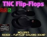 Second Life Marketplace - TNC Flip-Flops Satin Black