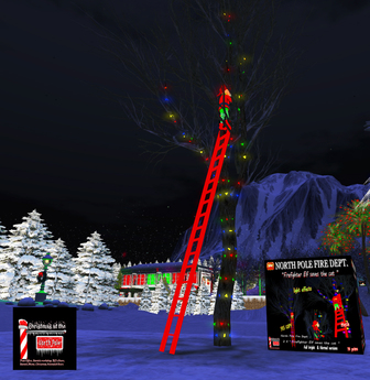 Second Life Marketplace - NP Fire Dept. "Firefighter Elf saves the cat"