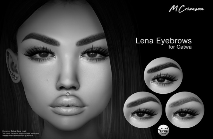 Second Life Marketplace - M.Crimson -Lena- Eyebrows (Catwa) DEMO
